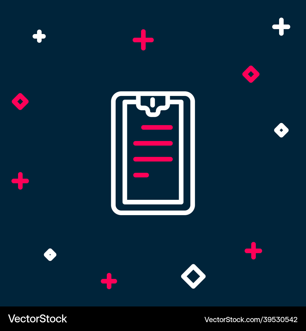 Line clipboard with checklist icon isolated Vector Image