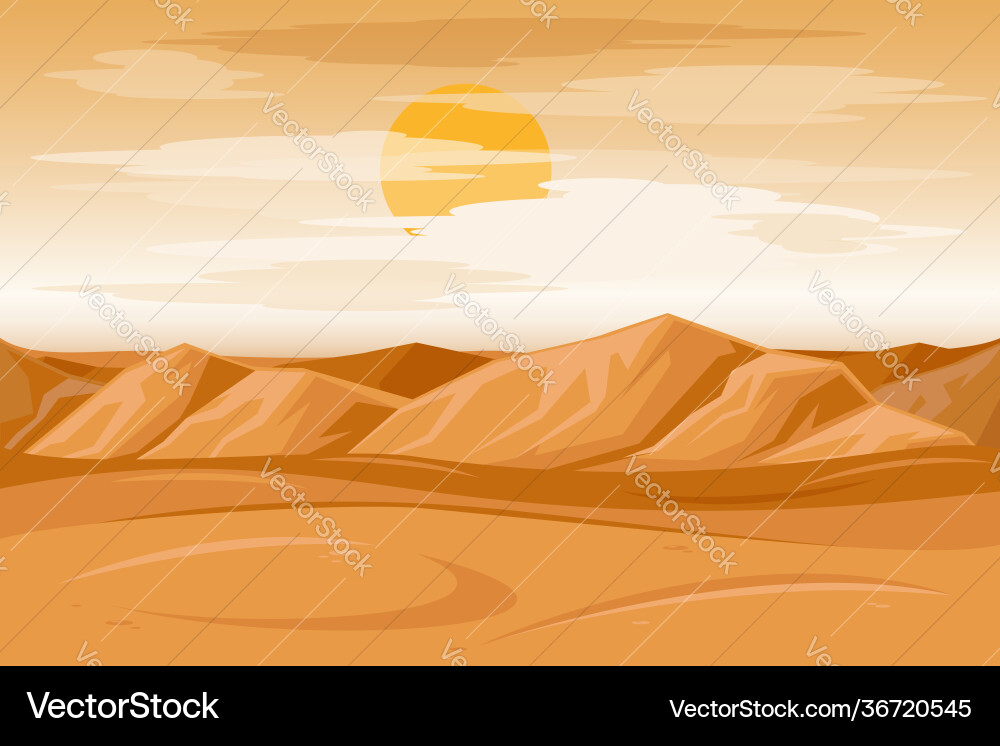 Desert mountains sandstone background Royalty Free Vector