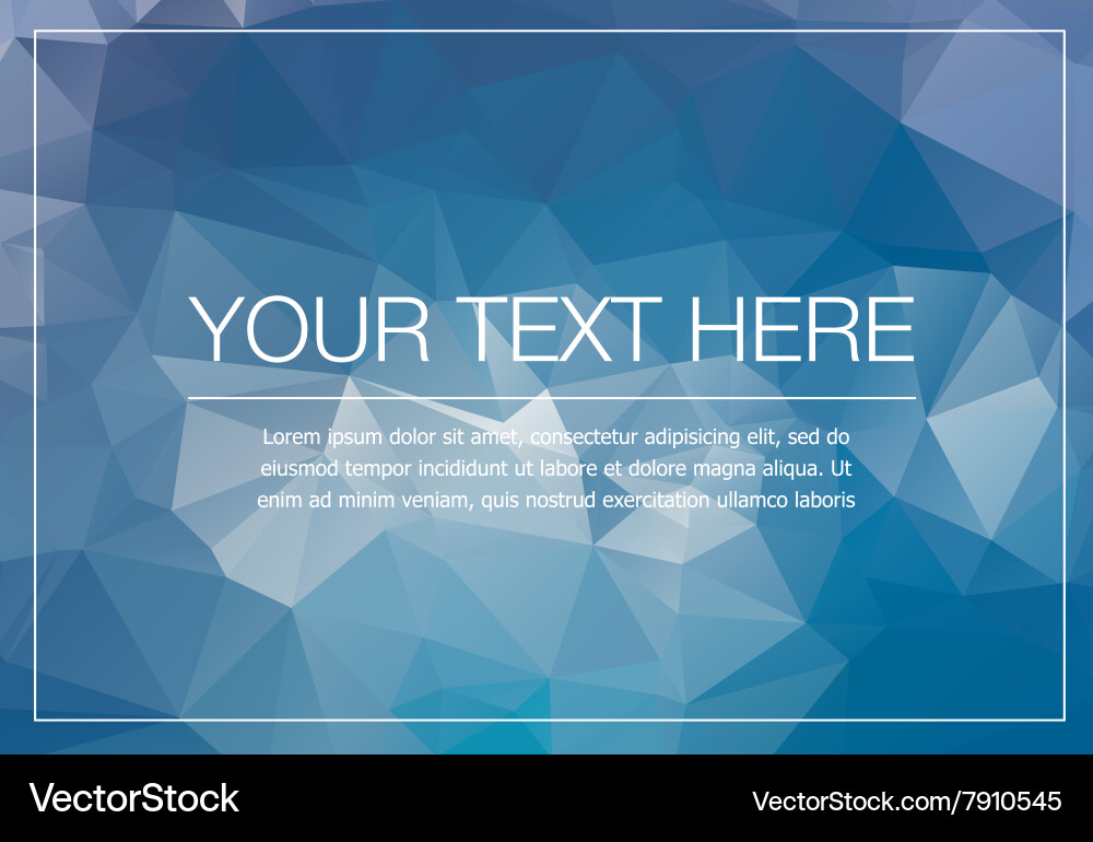 Polygonal greeting card mockup Royalty Free Vector Image