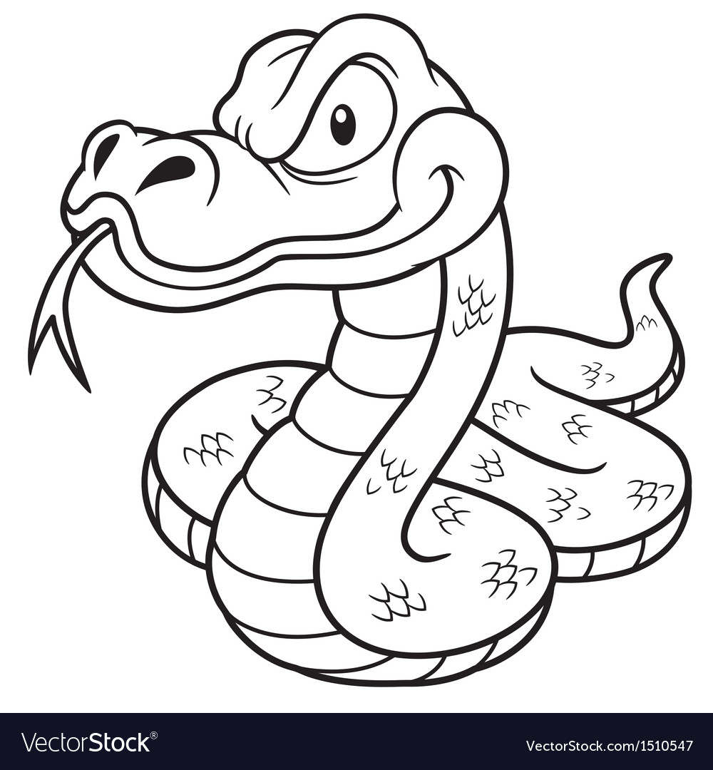 Snake outline Royalty Free Vector Image - VectorStock