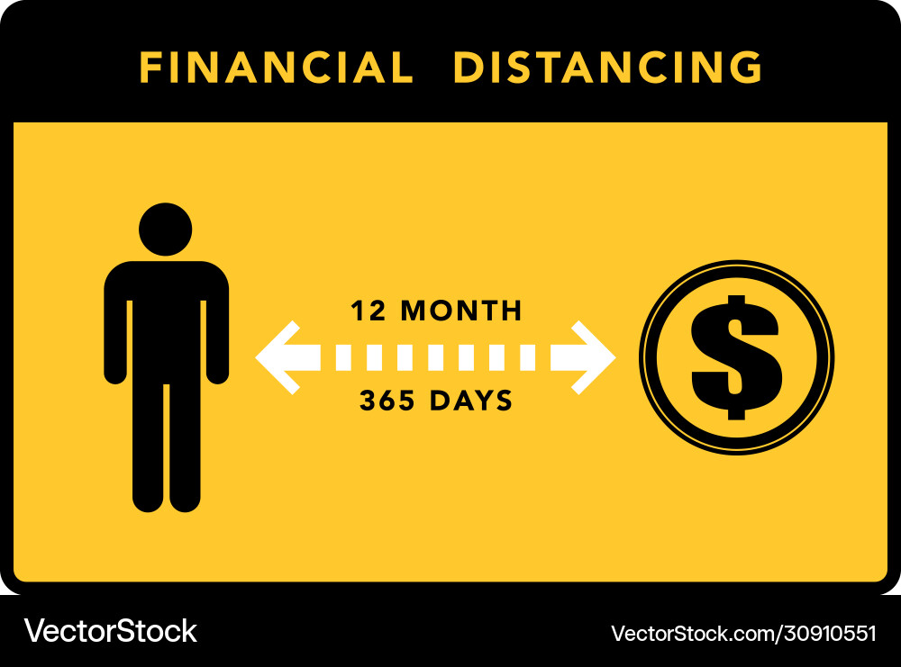 Financial distancing banner Royalty Free Vector Image