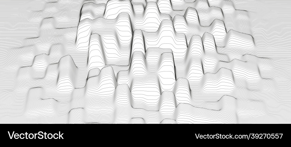 Abstract background with distorted line shapes Vector Image