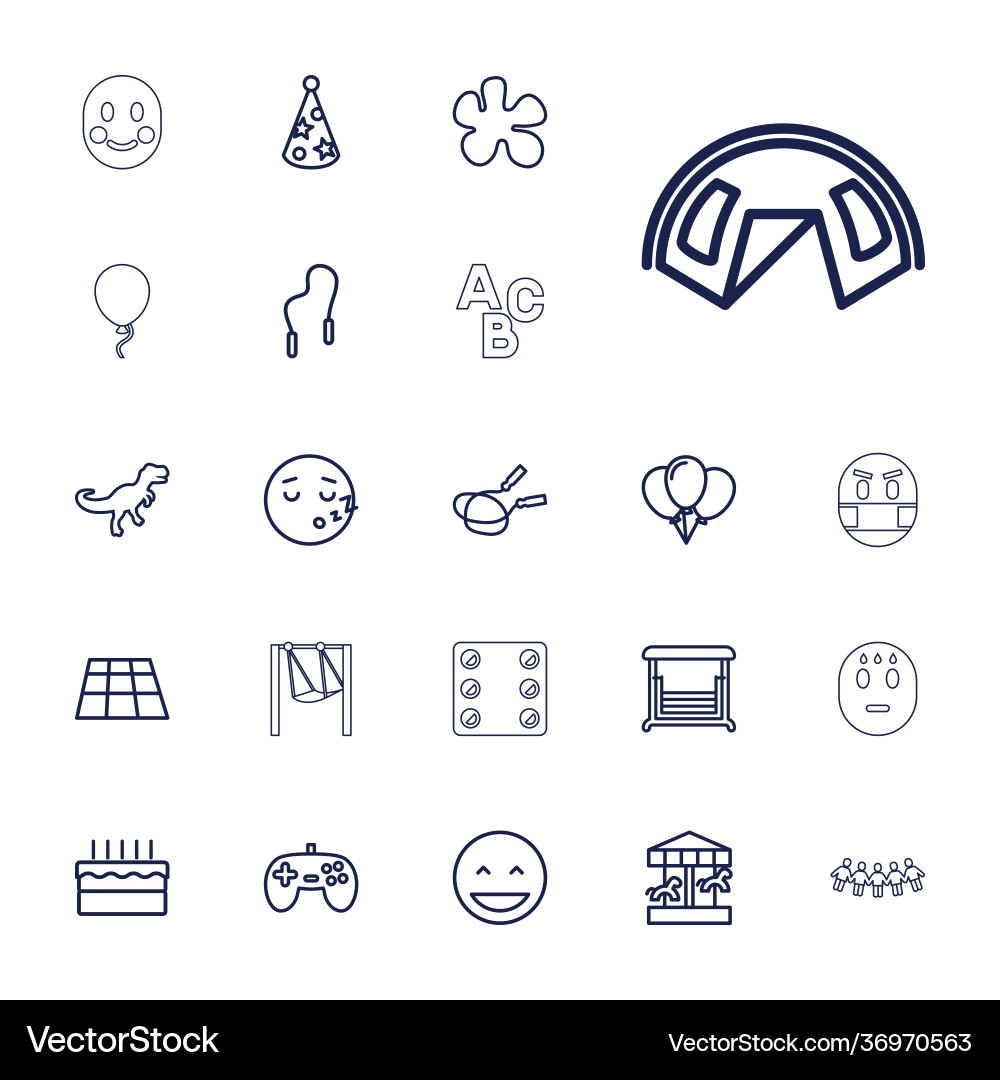 22 fun icons Royalty Free Vector Image - VectorStock