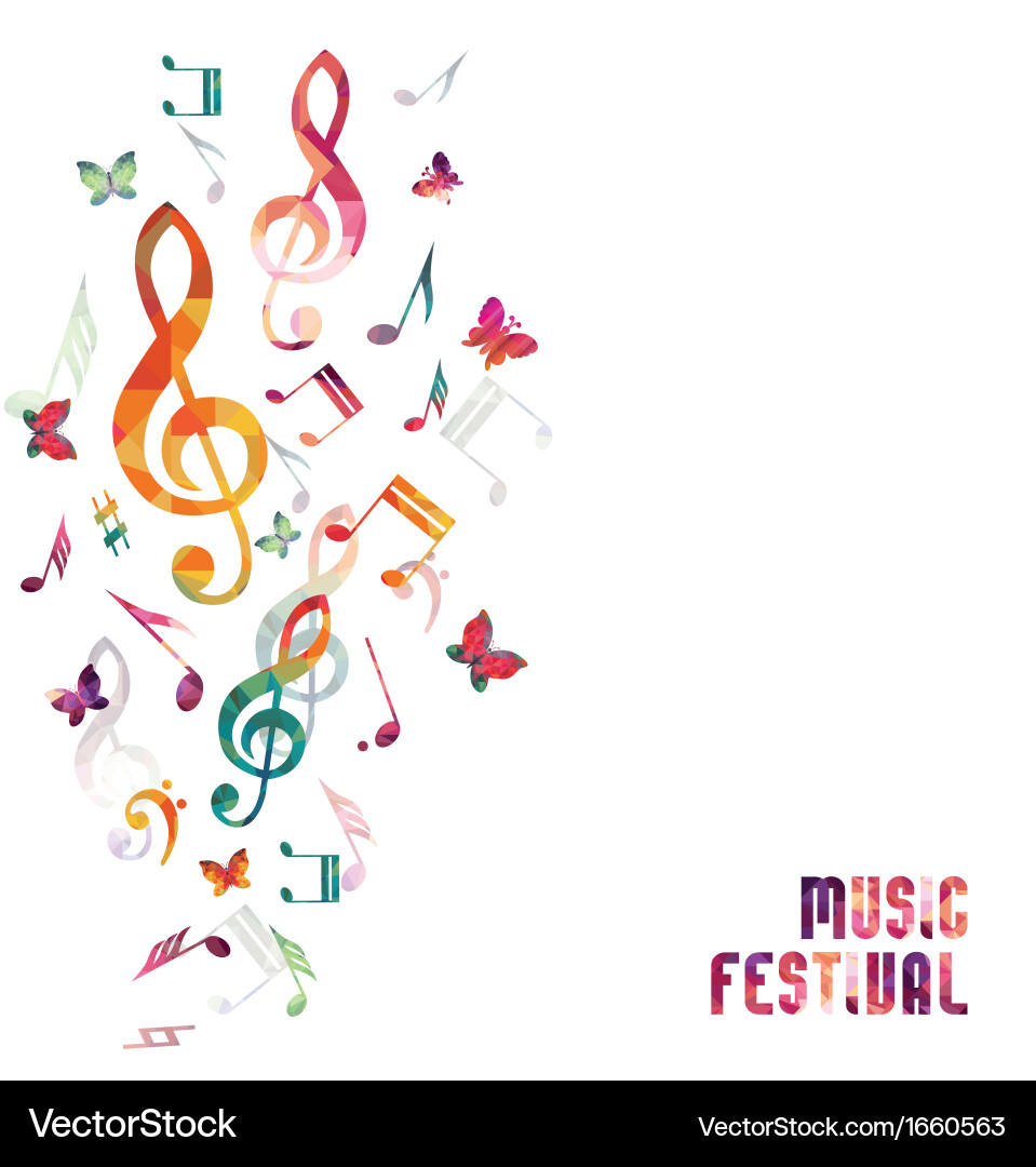 Colorful music background Royalty Free Vector Image