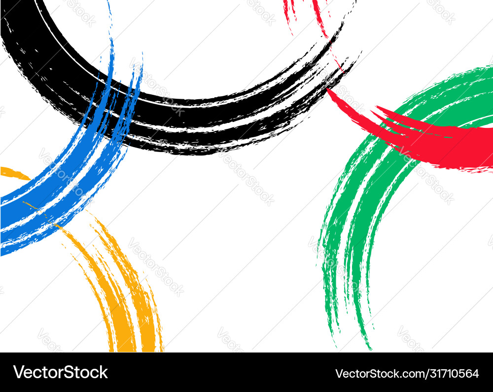 Colored brushs template design grunge circles Vector Image