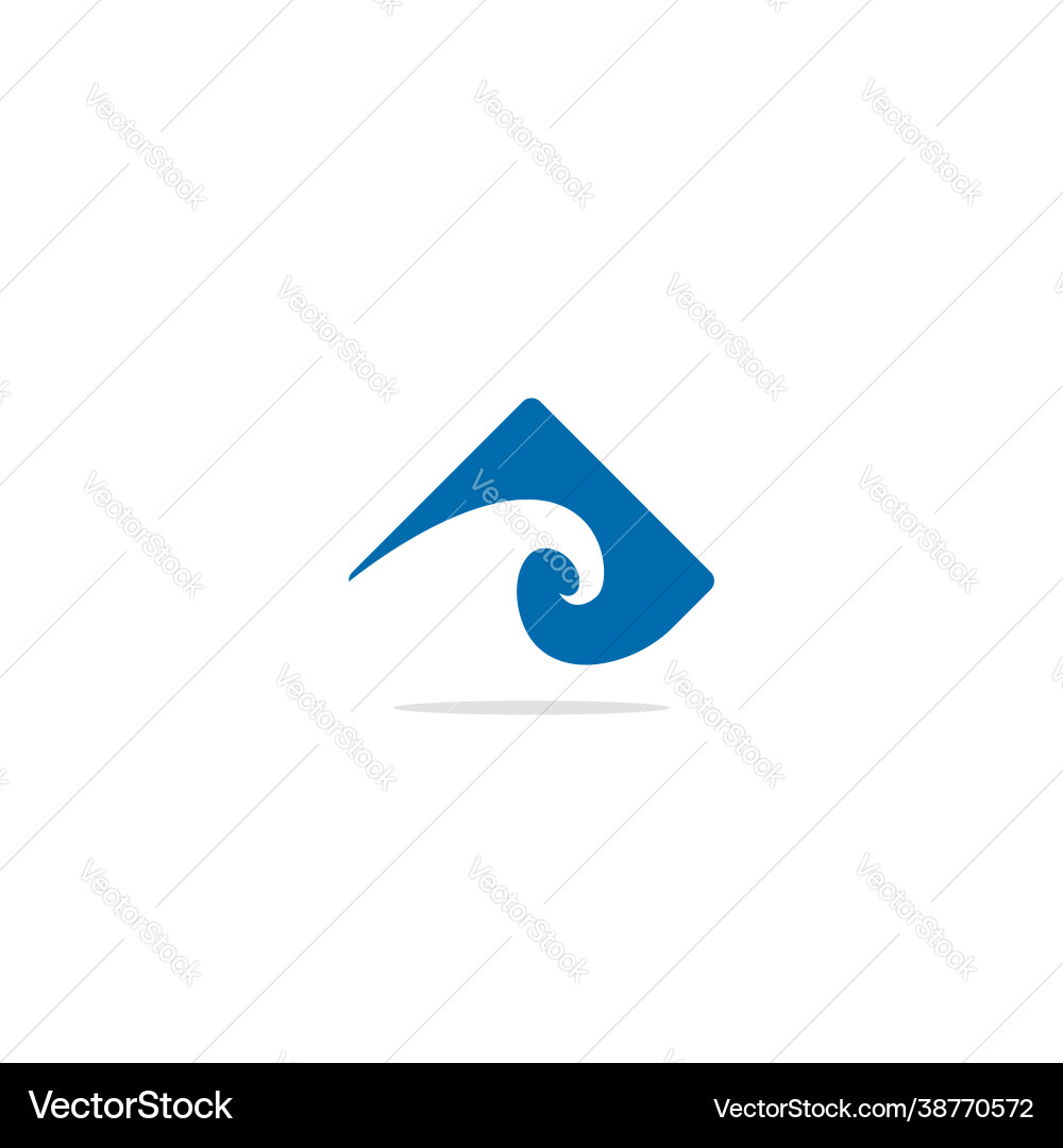 Abstract wave logo Royalty Free Vector Image - VectorStock