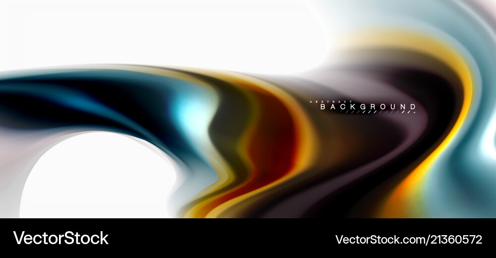 Fluid liquid mixing colors concept on light grey Vector Image