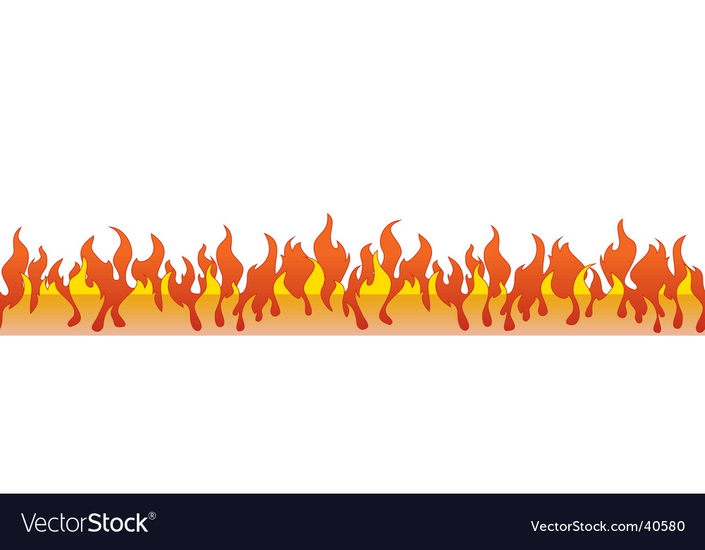 Flame border Royalty Free Vector Image - VectorStock
