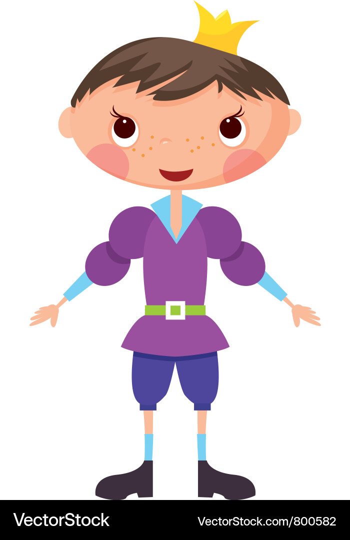 Cartoon prince Royalty Free Vector Image - VectorStock