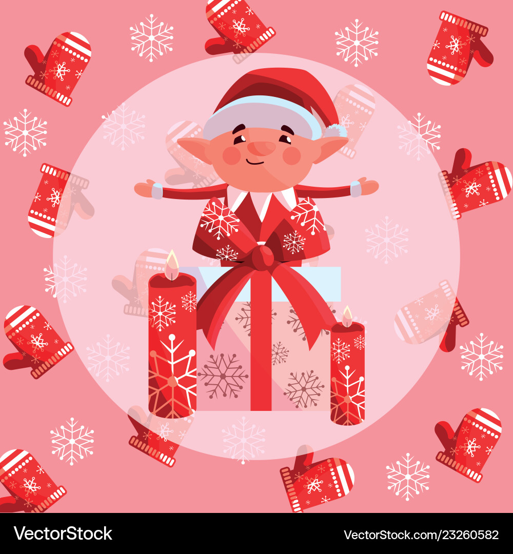 Christmas elf design Royalty Free Vector Image