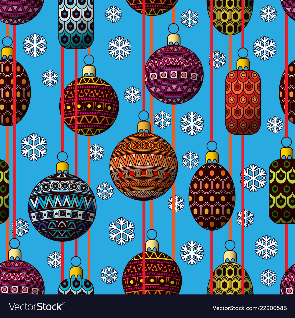 Christmas toys festive seamless pattern Royalty Free Vector