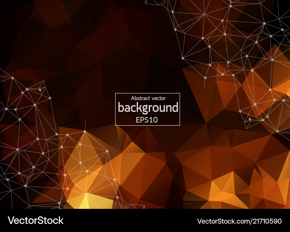 Abstract dark brown geometric polygonal Royalty Free Vector
