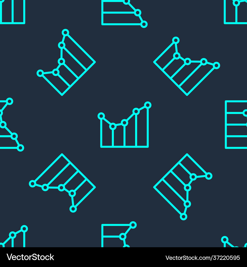 Green line graph schedule chart diagram Royalty Free Vector