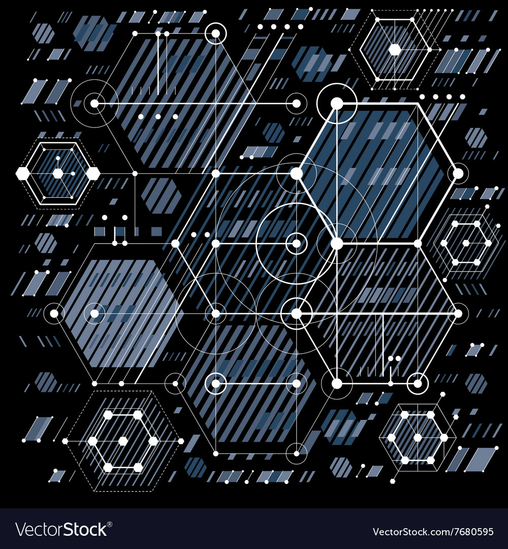 Technical plan engineering draft drawing Vector Image