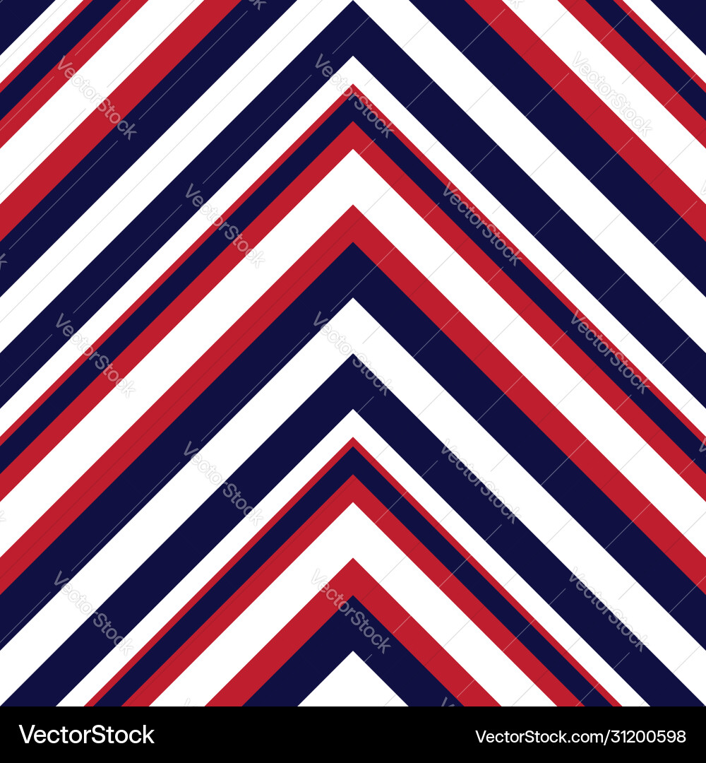 Red and blue chevron diagonal stripes seamless Vector Image