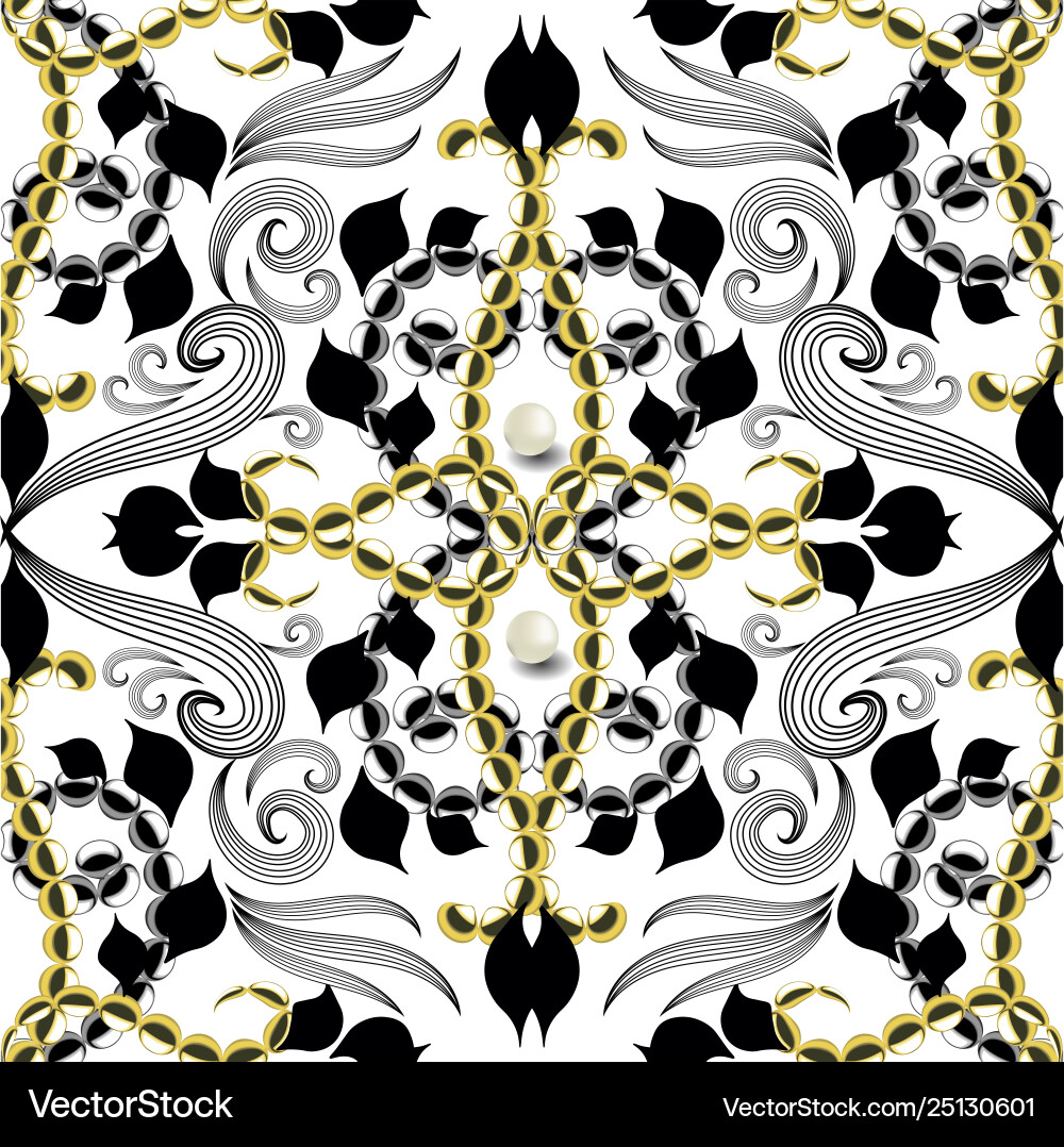 Vintage arabesque style floral seamless pattern Vector Image