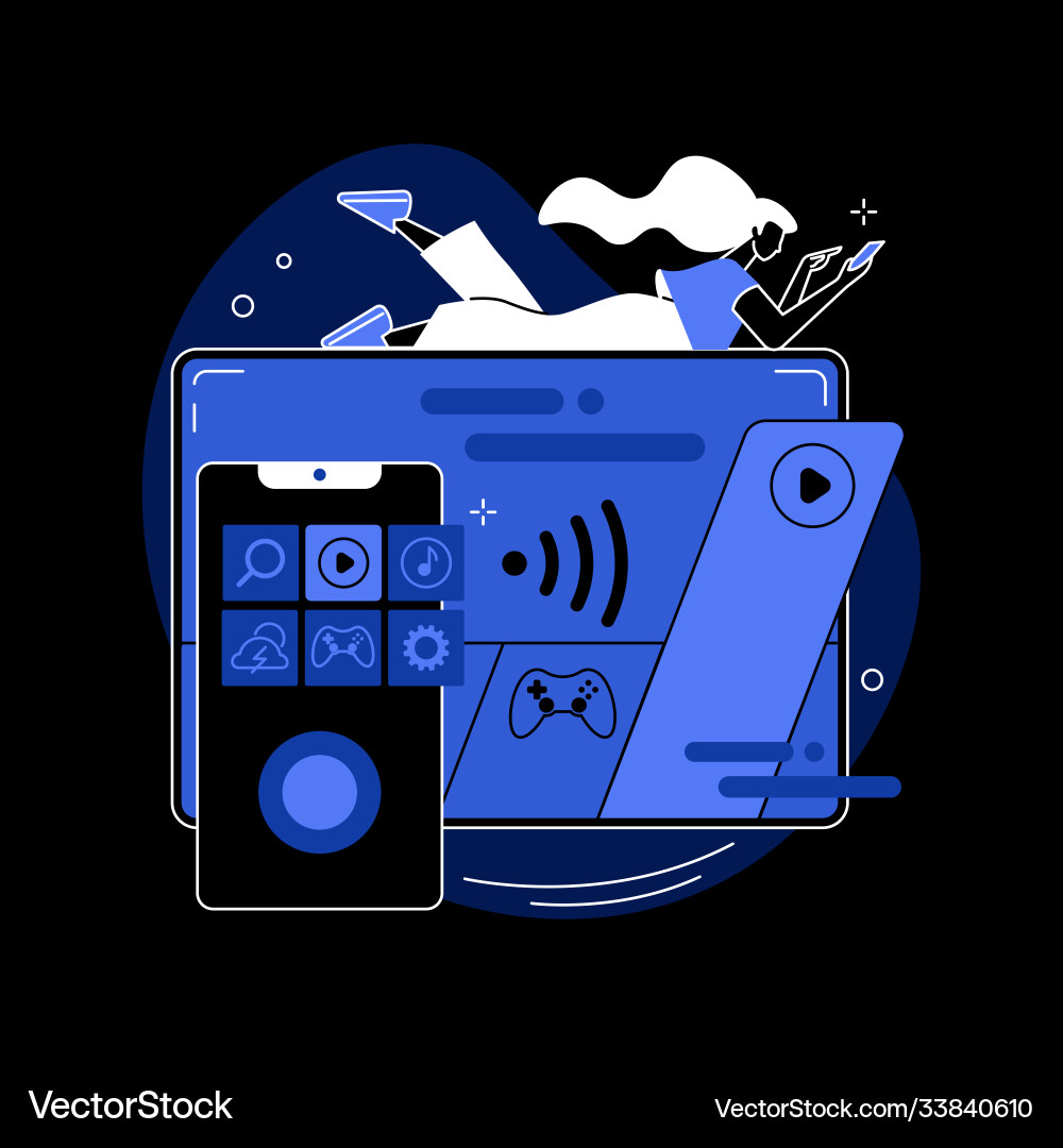 Smarttv technology abstract concept Royalty Free Vector