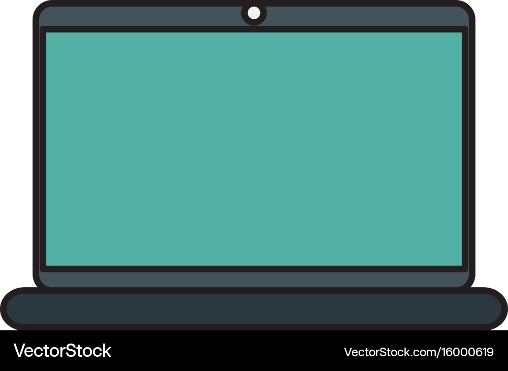 Computer laptop isolated icon Royalty Free Vector Image