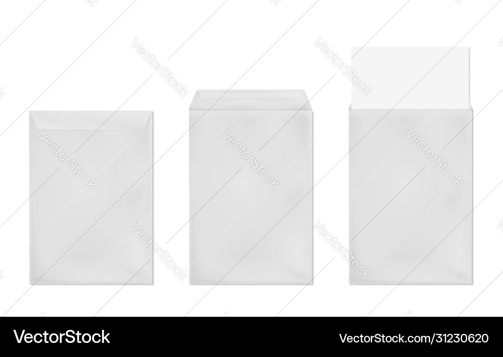 Template white envelope a4 Royalty Free Vector Image
