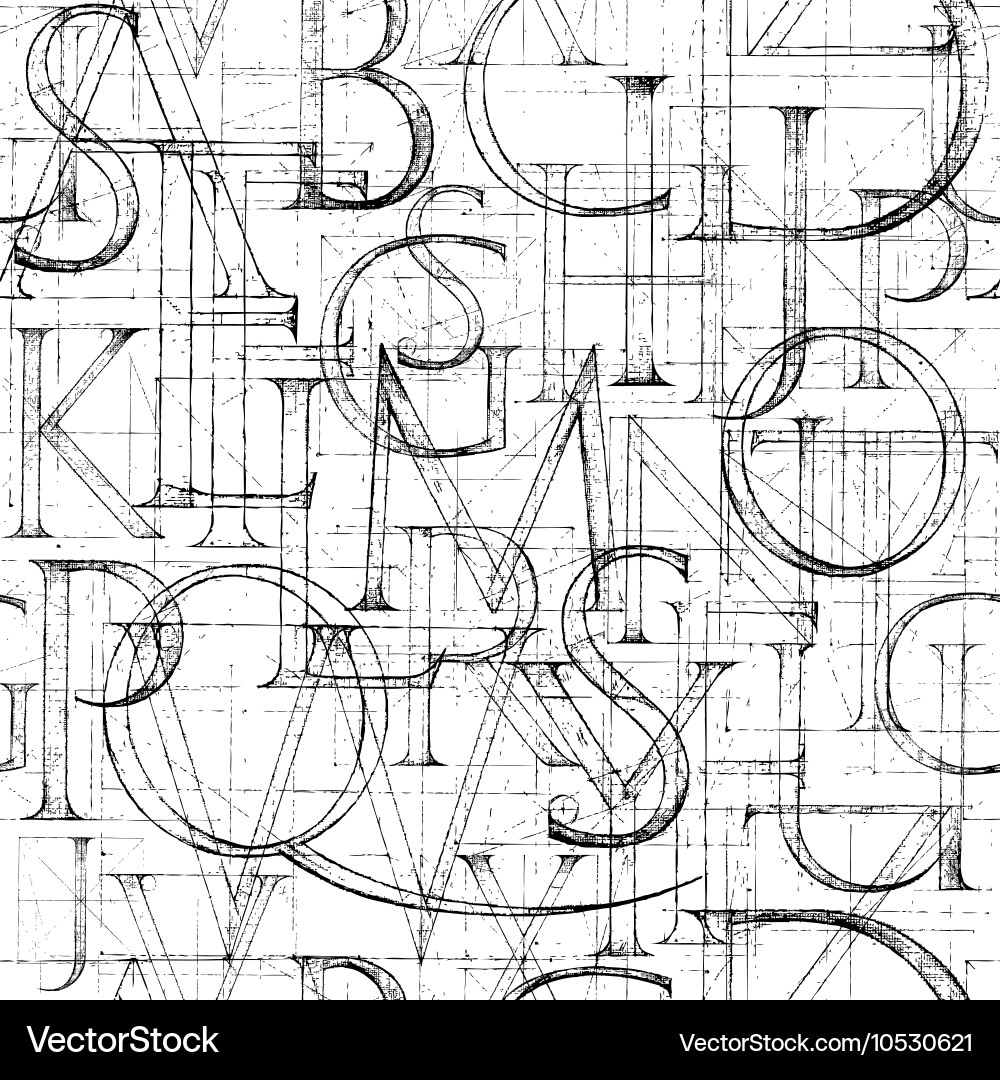 Modern roman classic alphabet Royalty Free Vector Image