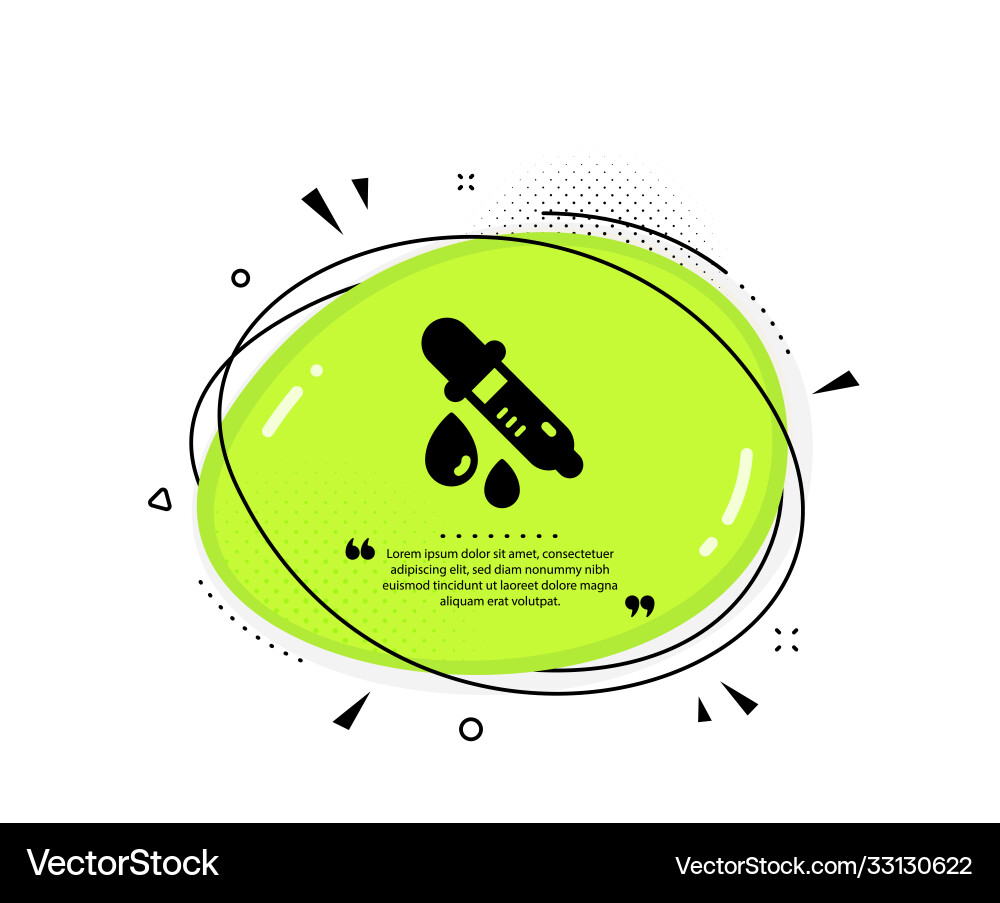 Chemistry pipette icon laboratory sign analysis Vector Image