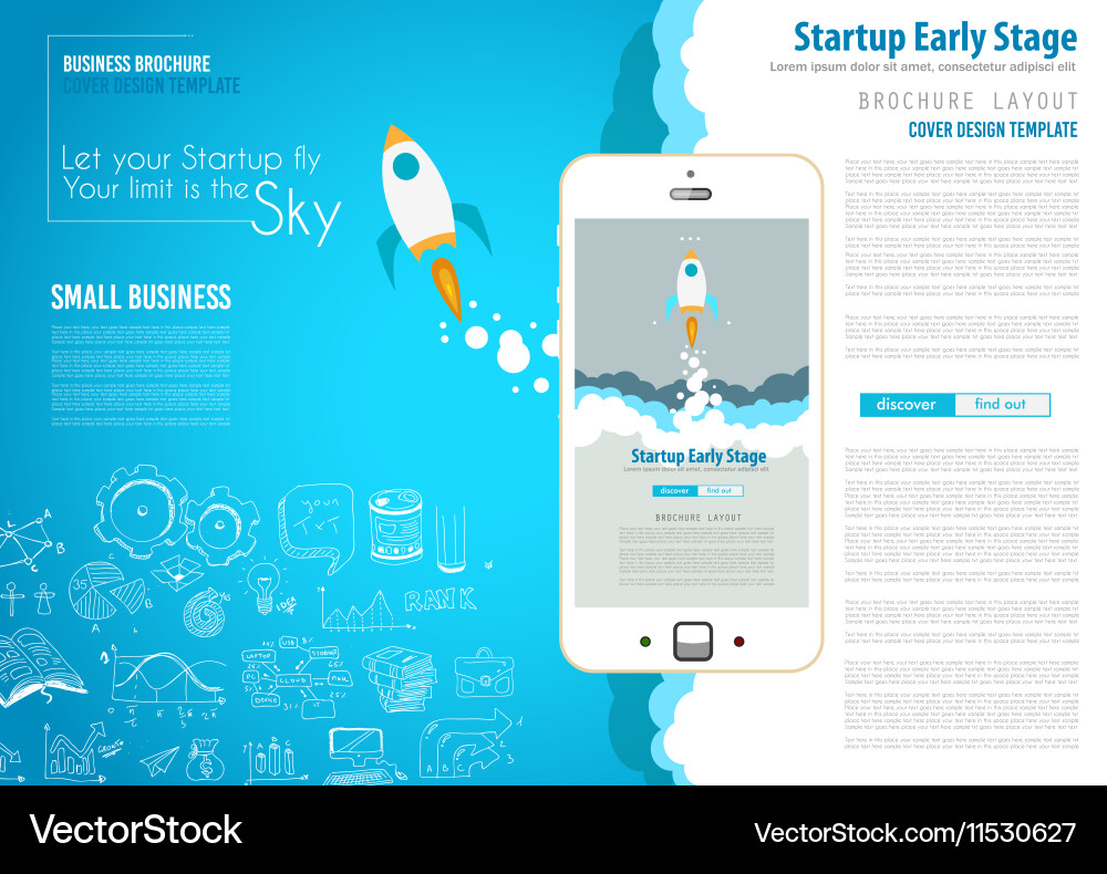 Startup landing webpage or corporate design covers