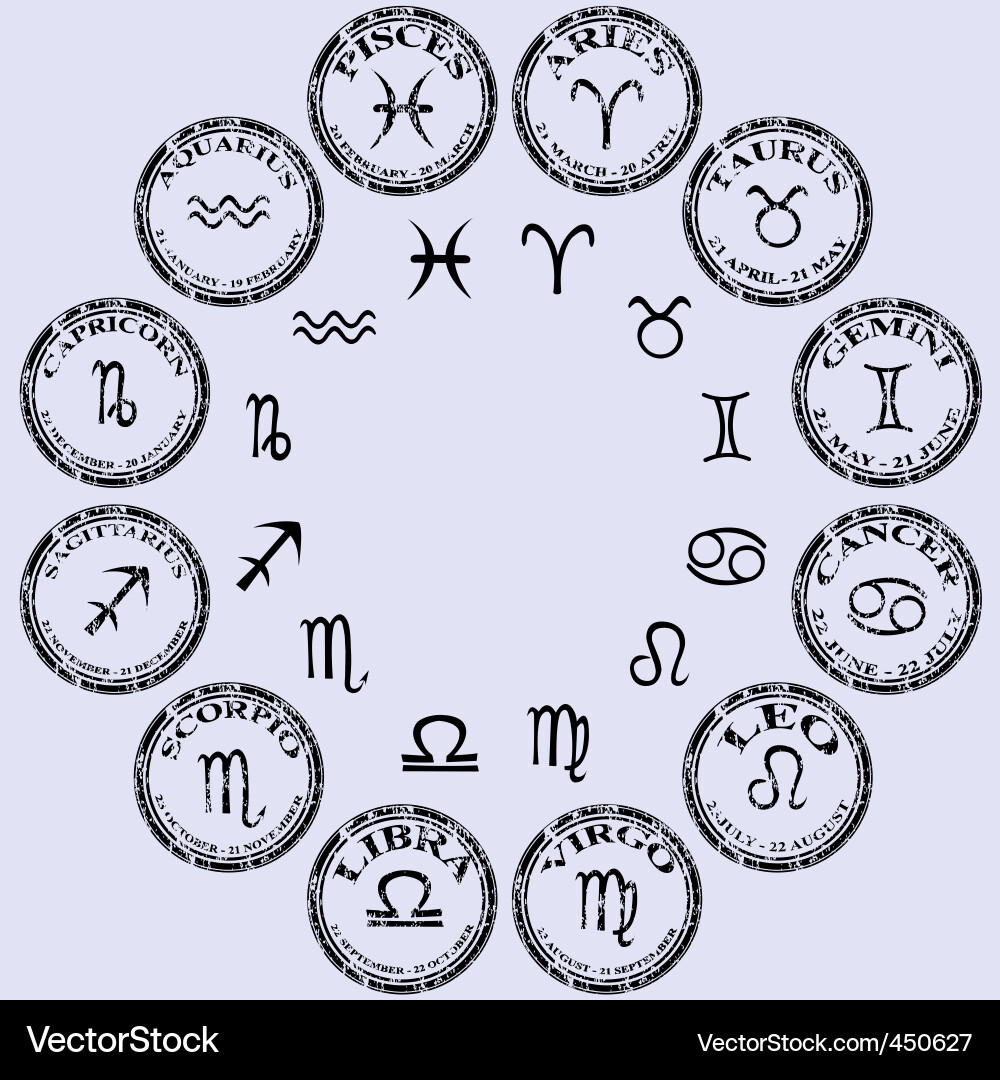 Zodia signs Royalty Free Vector Image - VectorStock