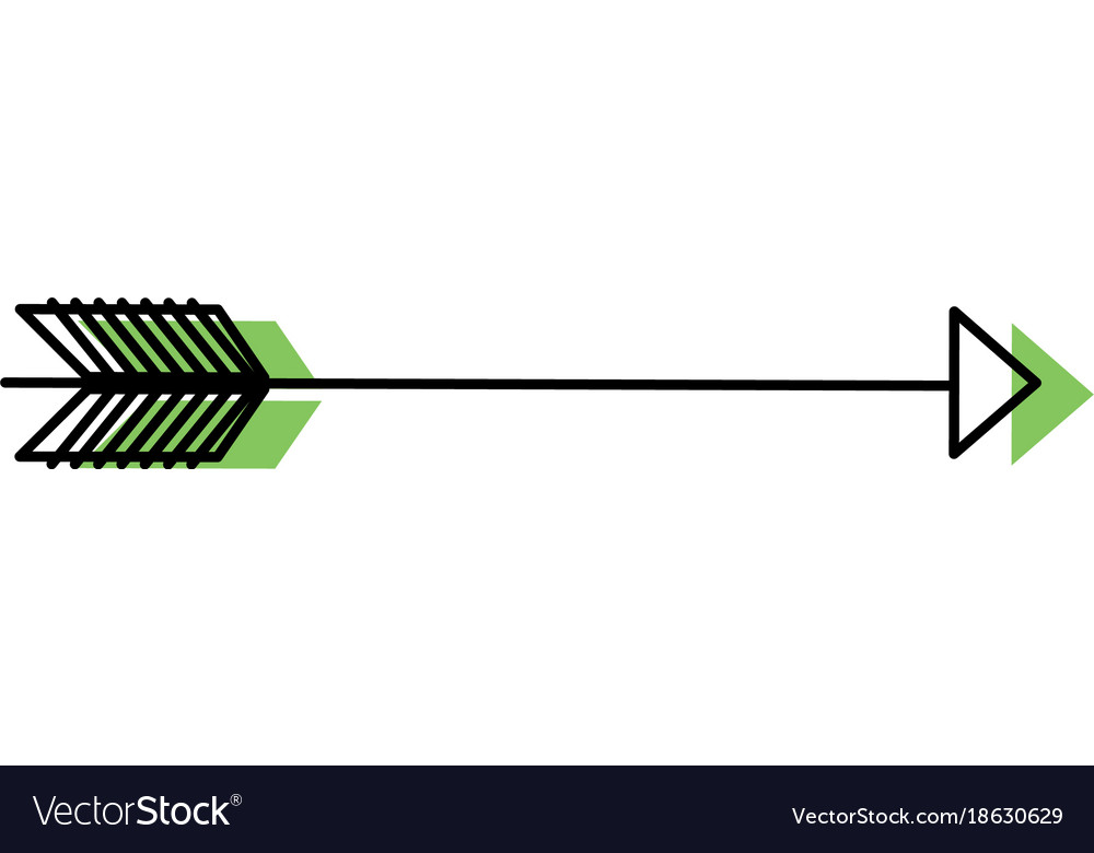Arrow element with pointer style design Royalty Free Vector