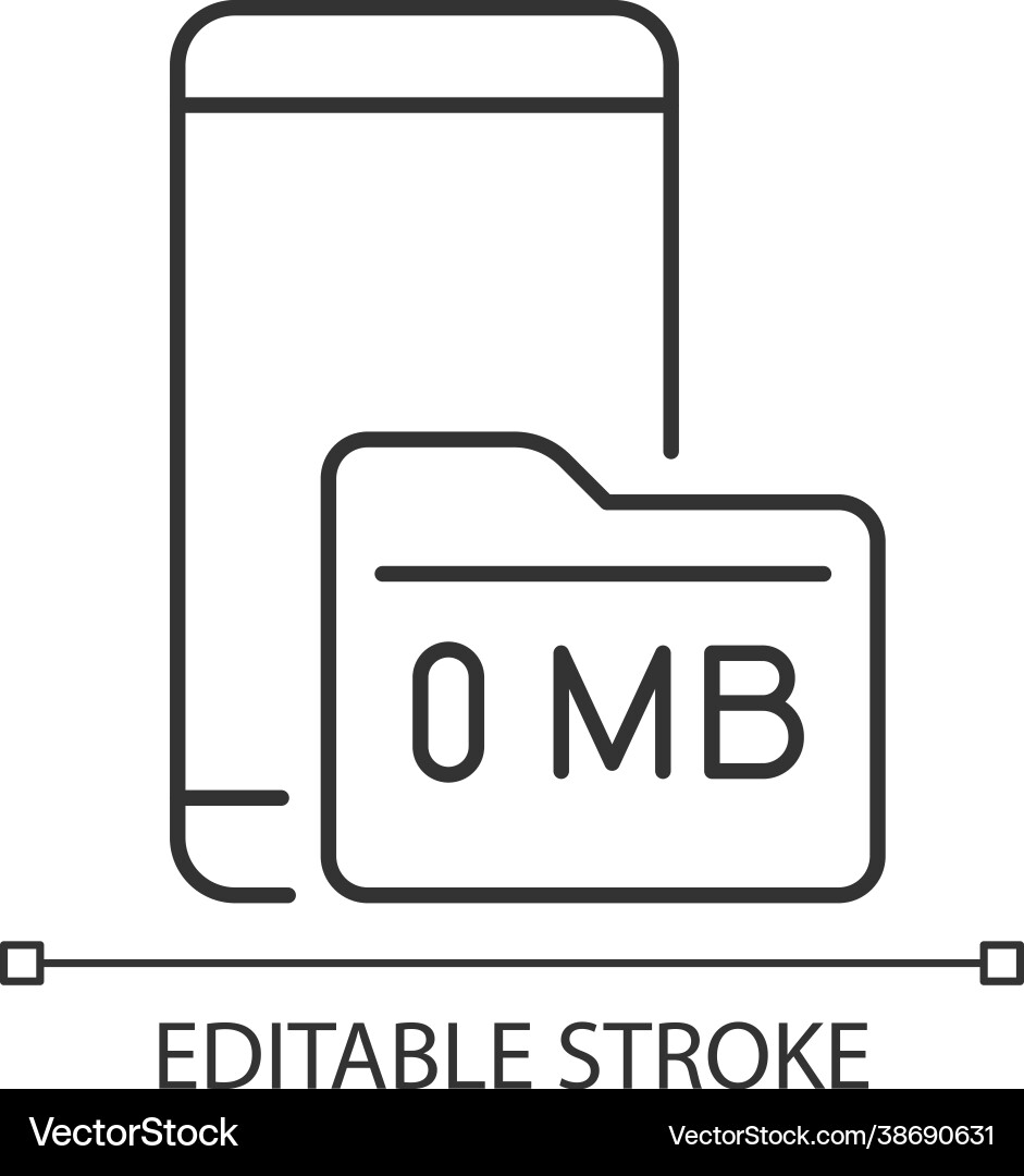 Full storage space linear icon Royalty Free Vector Image