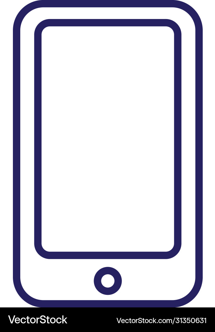 Smartphone device technology isolated icon Vector Image