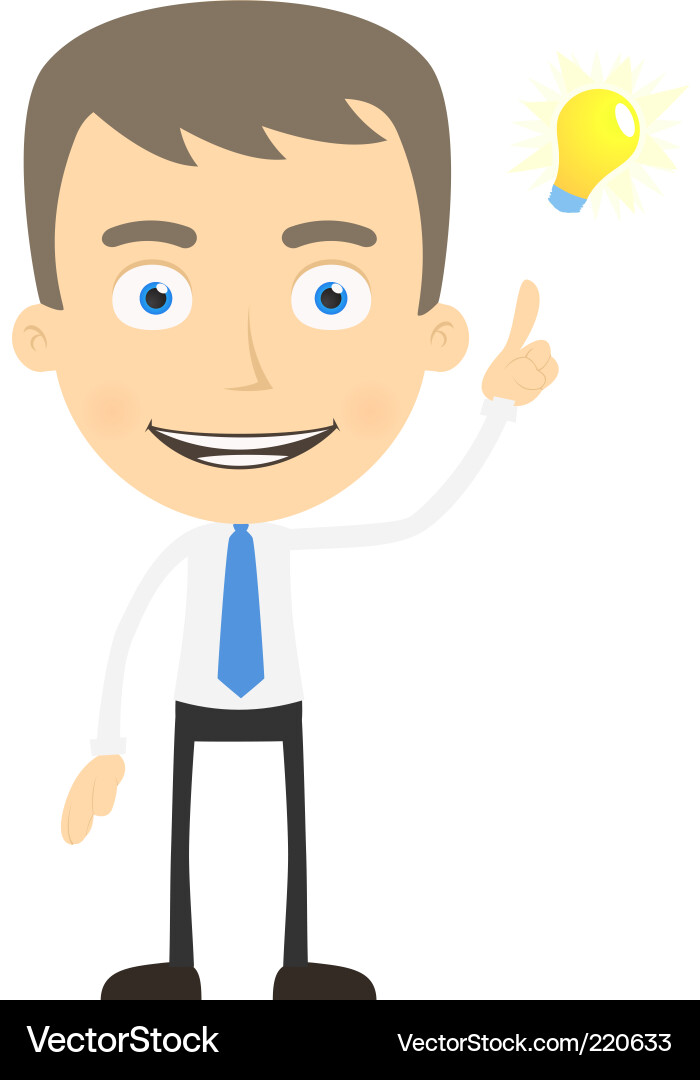 Cartoon manager icon Royalty Free Vector Image