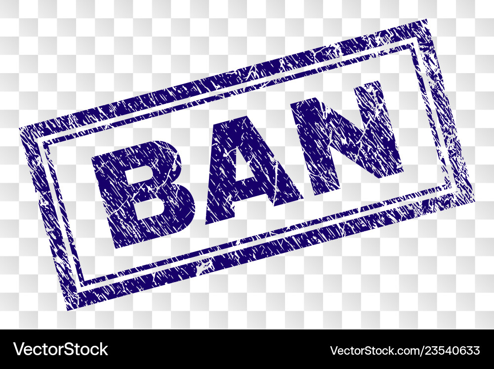 Grunge ban rectangle stamp Royalty Free Vector Image