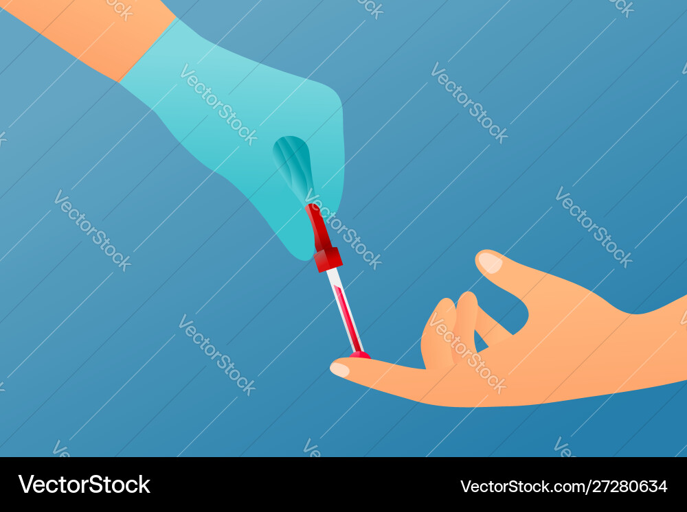 Blood test colorful concept Royalty Free Vector Image