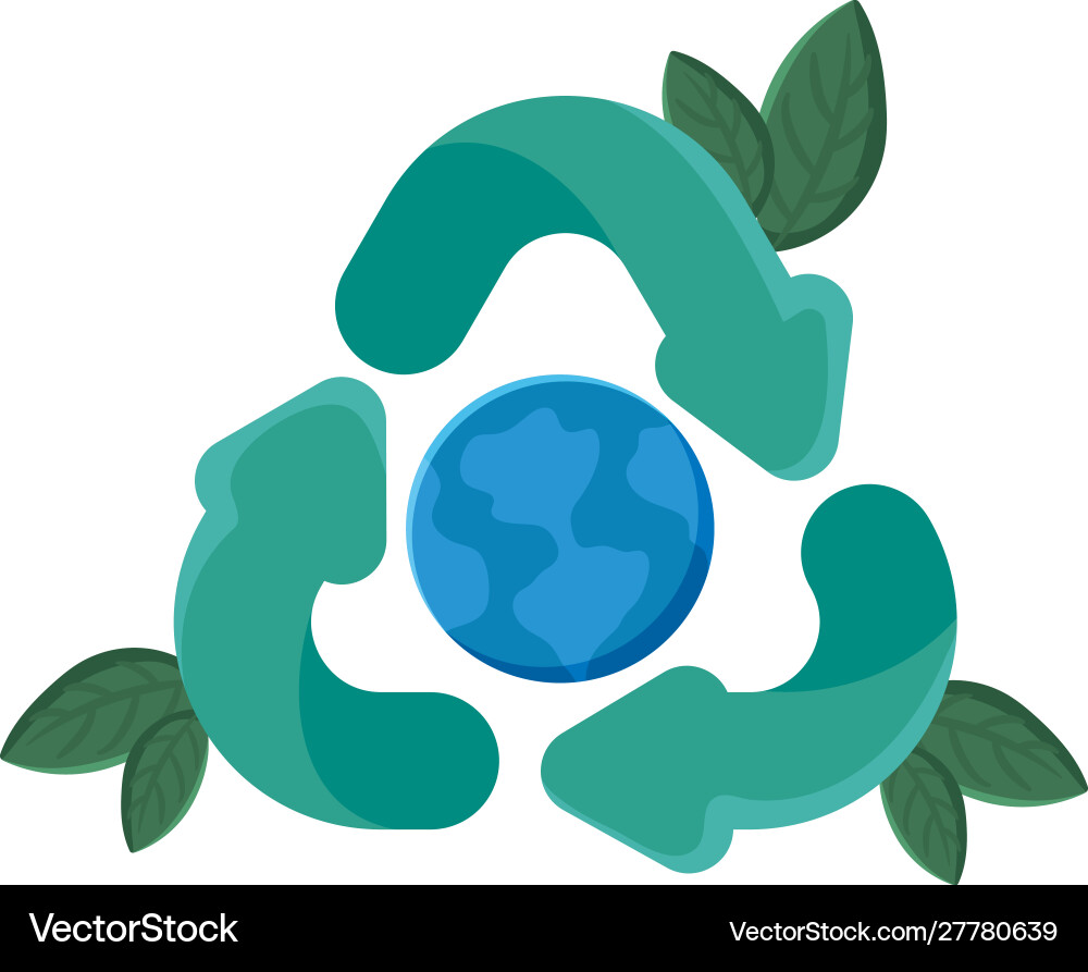 Renewable energy symbol on white background Vector Image