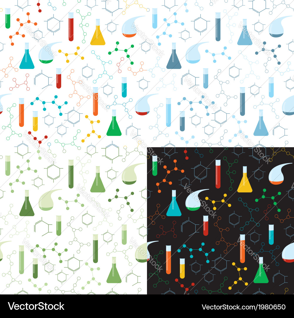 Seamless pattern of chemistry lab Royalty Free Vector Image