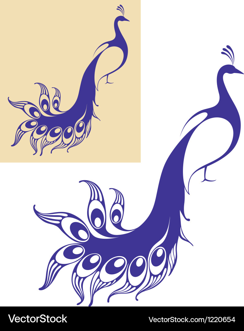Peacock Royalty Free Vector Image - VectorStock