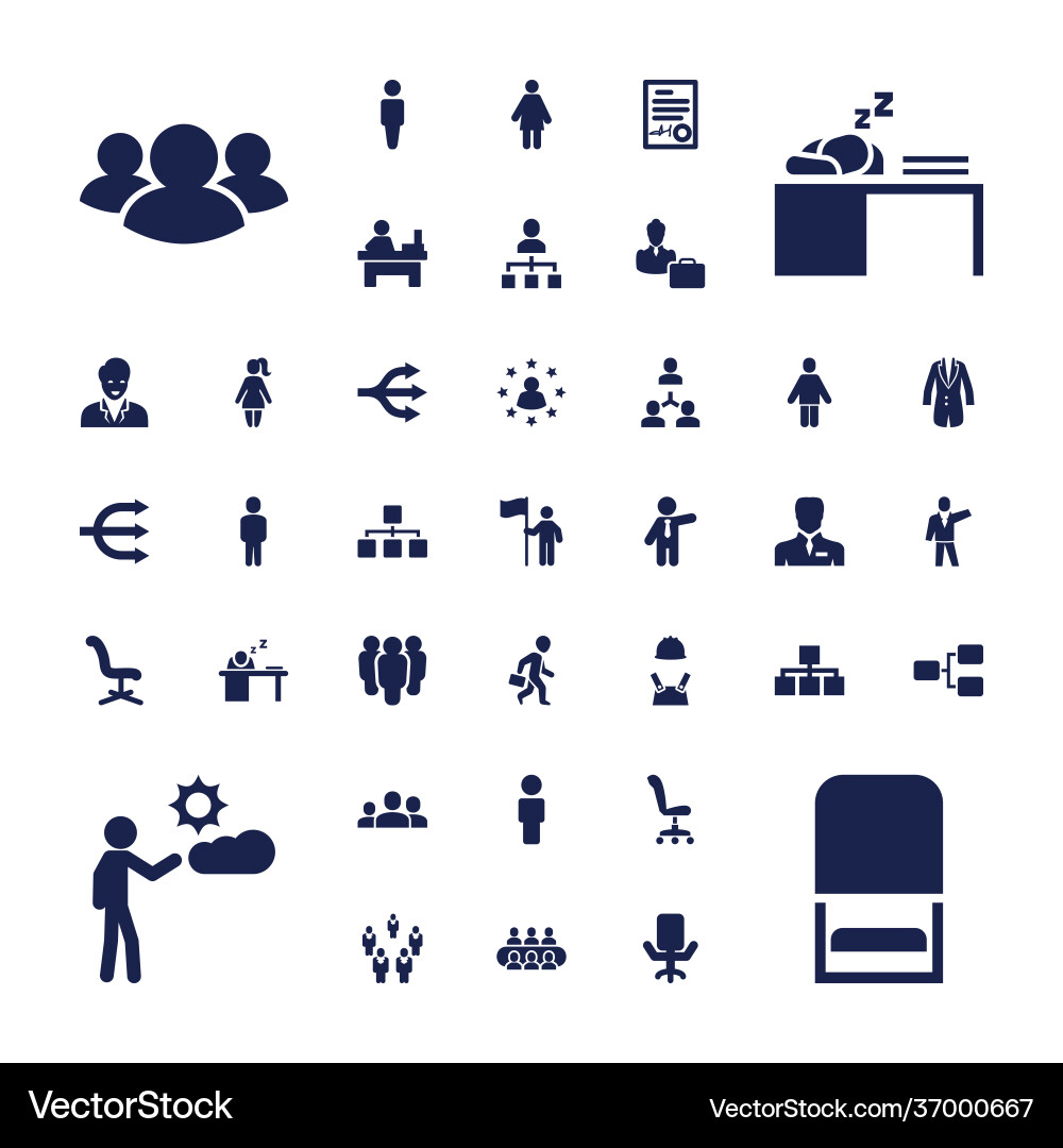 37 manager icons Royalty Free Vector Image - VectorStock