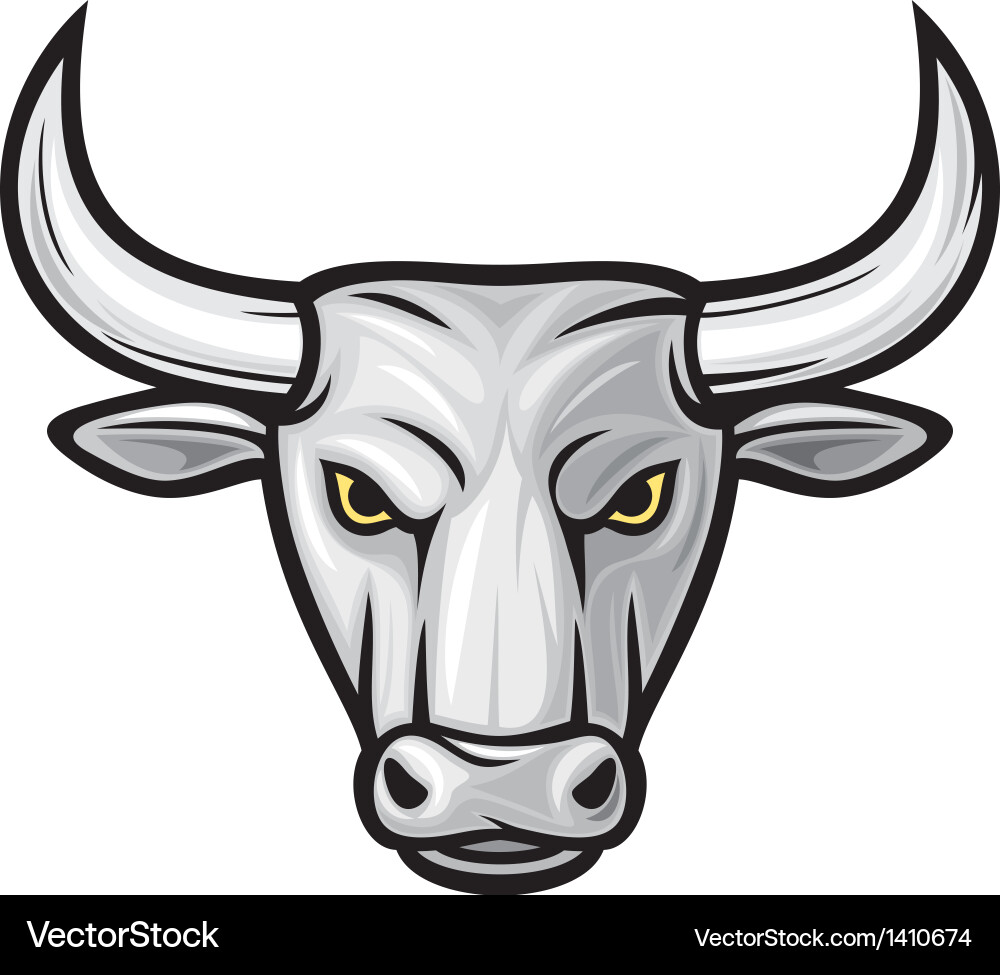 Bull head Royalty Free Vector Image - VectorStock
