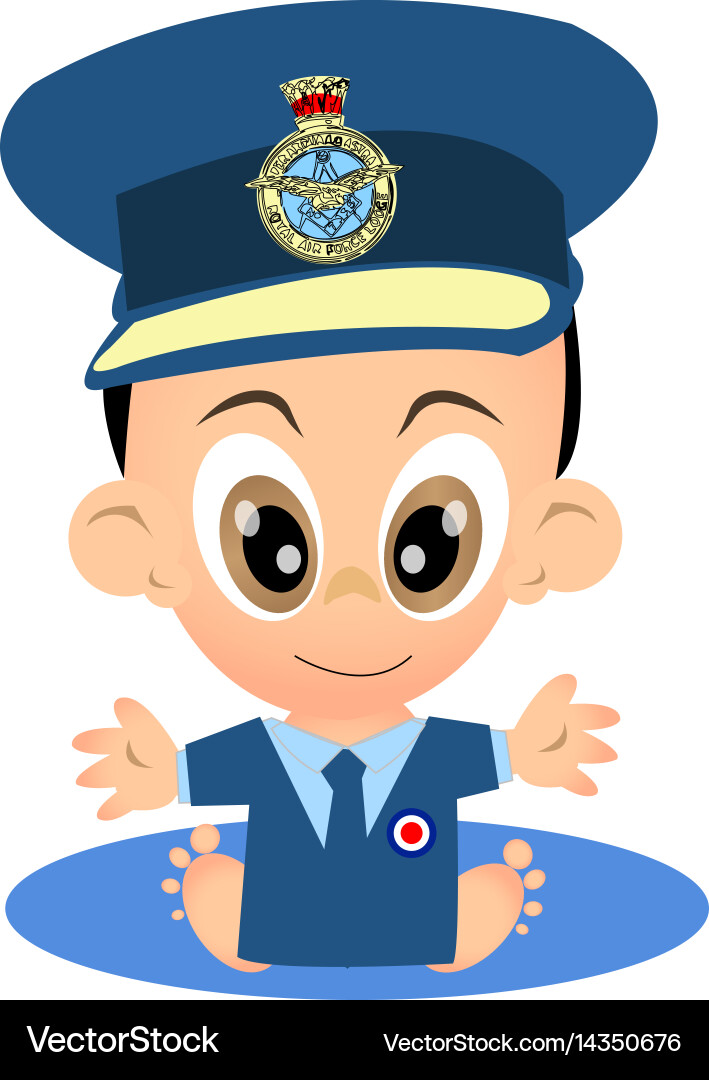 Baby boy pilot Royalty Free Vector Image - VectorStock