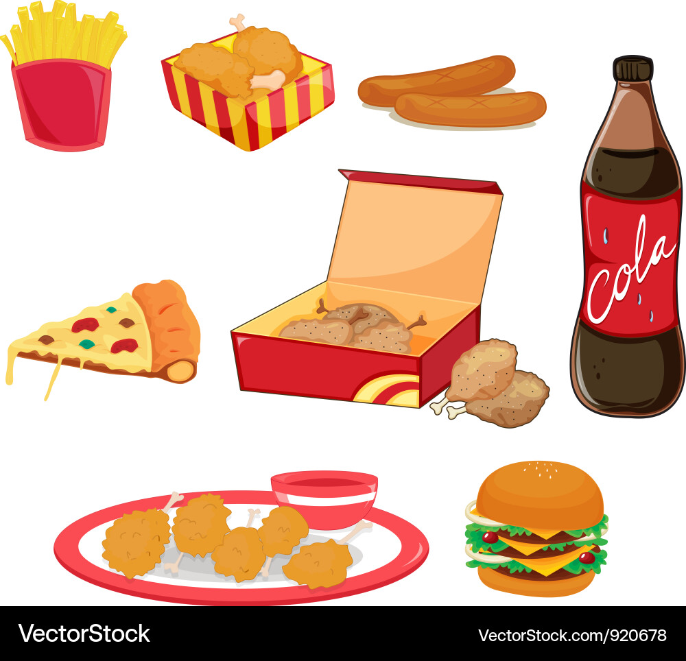 Junk food Royalty Free Vector Image - VectorStock