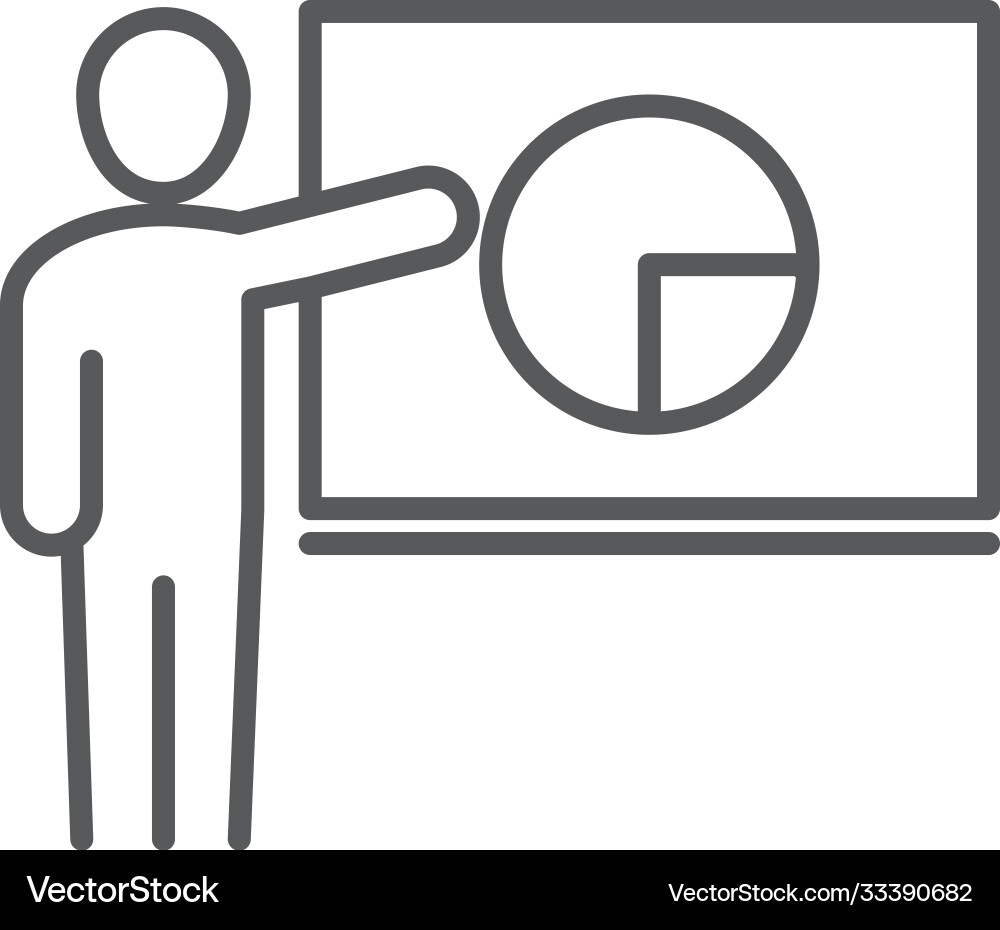 Businessman board presentation chart report Vector Image