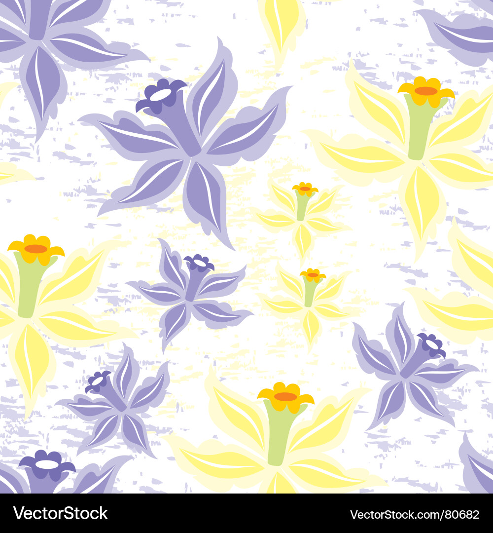 Flower seamless background Royalty Free Vector Image