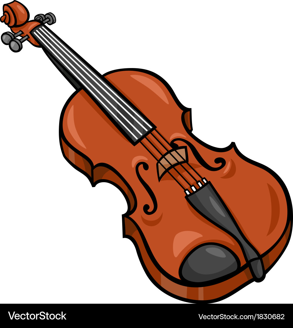 Violin cartoon clip art Royalty Free Vector Image