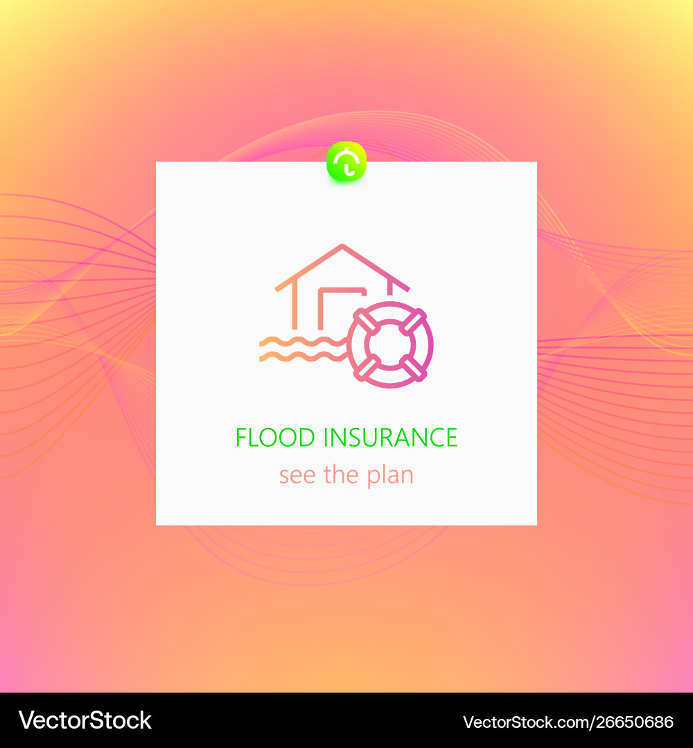 Flood insurance design Royalty Free Vector Image