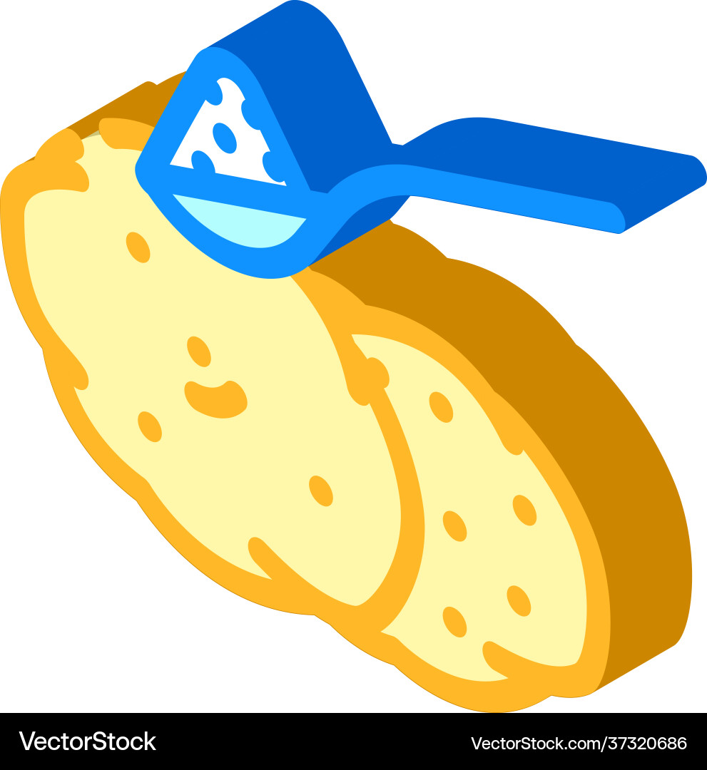 Starch food additives isometric icon Royalty Free Vector