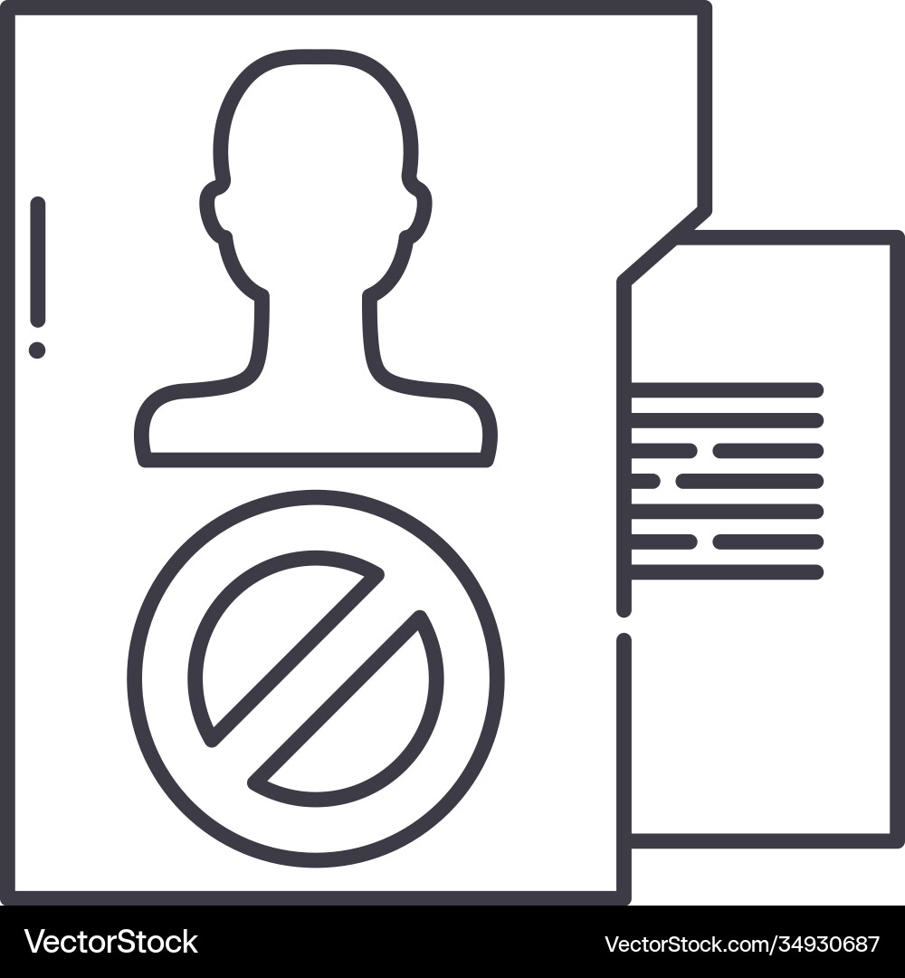 Confidential icon linear isolated Royalty Free Vector Image