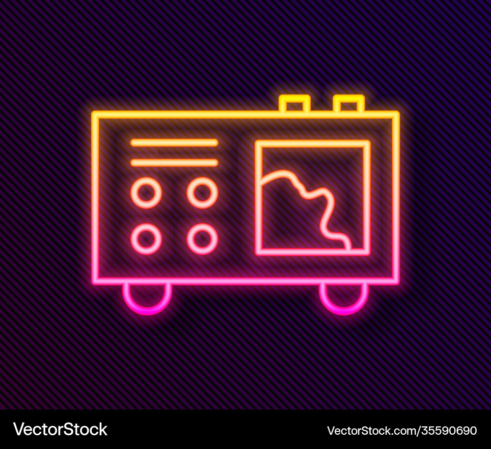 Glowing neon line spectrometer icon isolated Vector Image