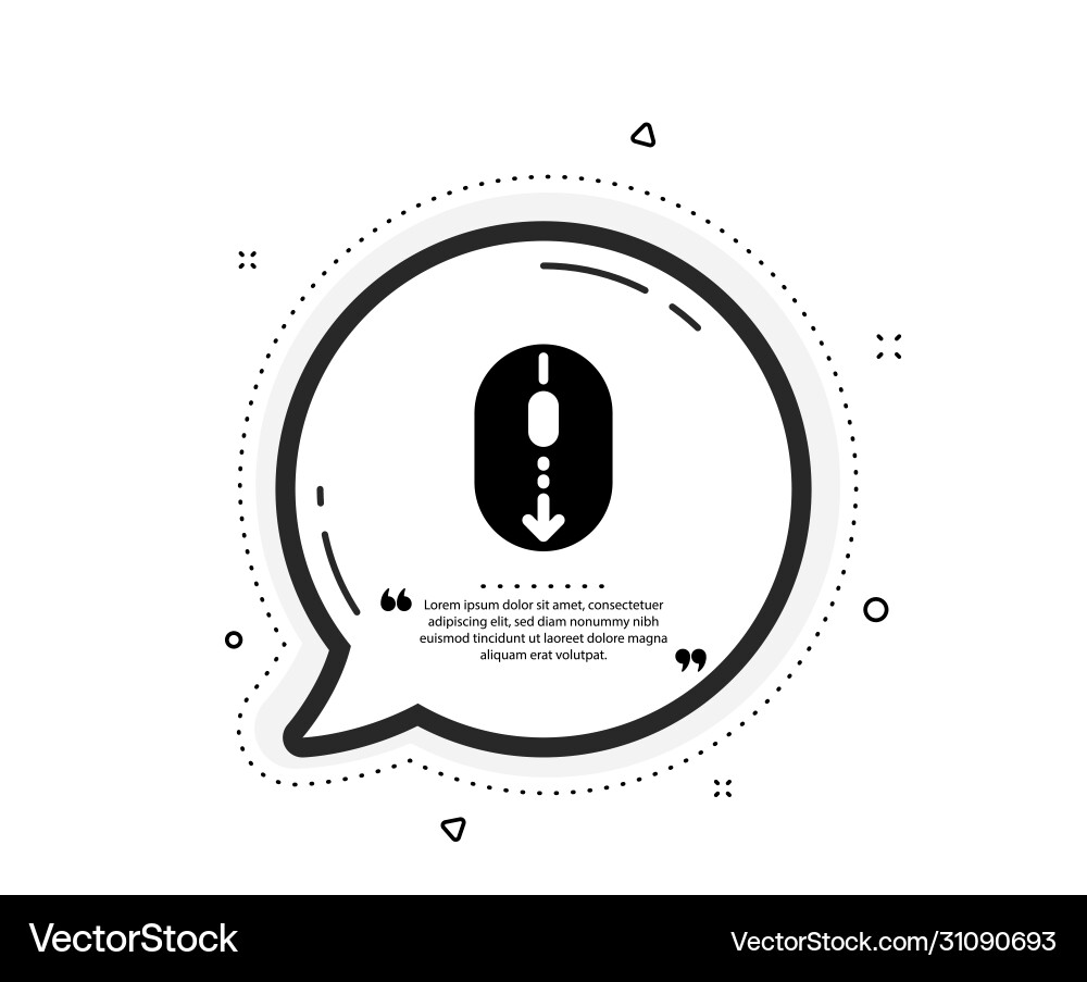 Scroll down mouse icon scrolling screen sign Vector Image