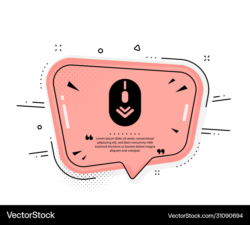 Scroll down mouse icon scrolling screen sign Vector Image