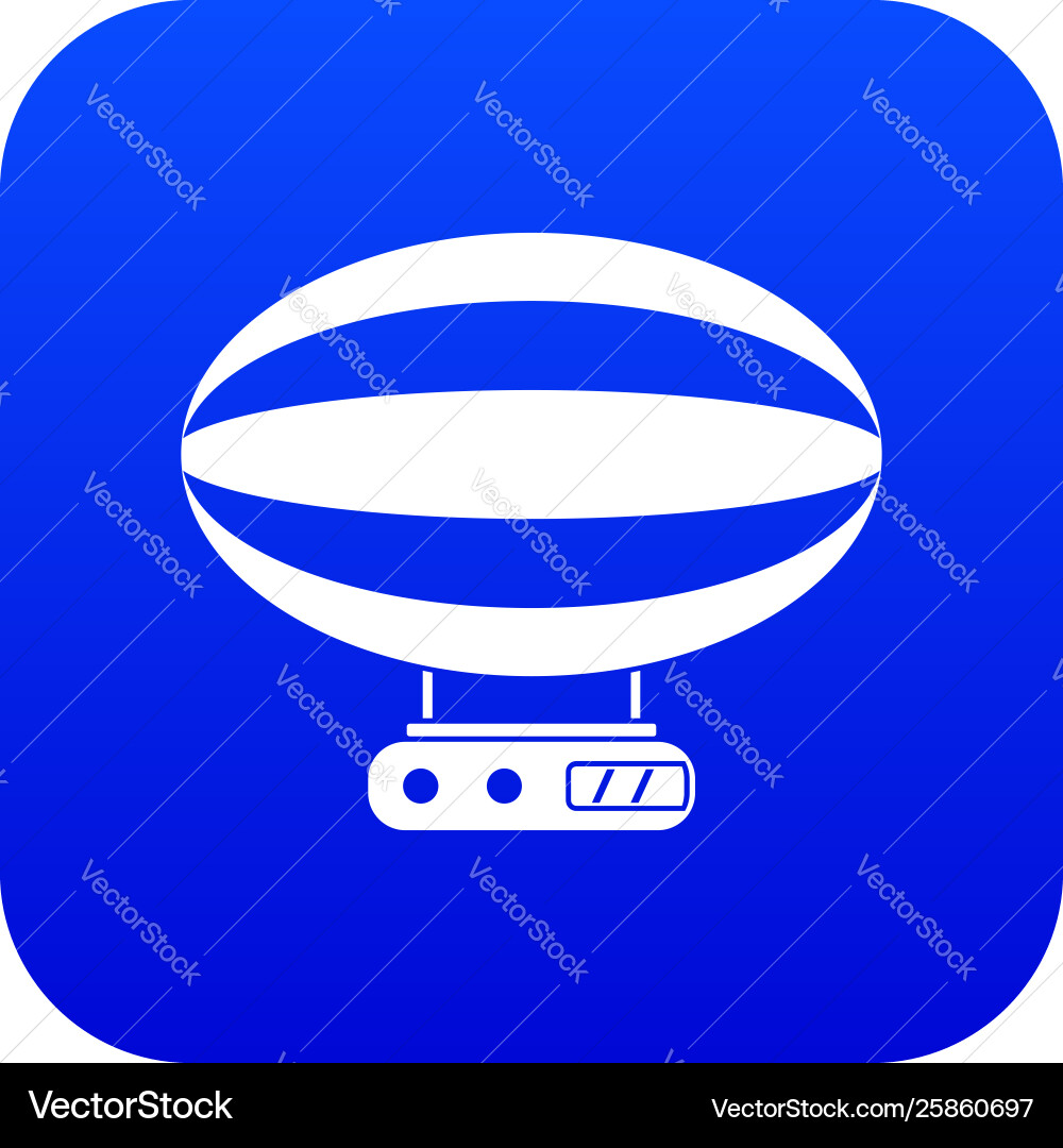 Aerial transportation icon digital blue Royalty Free Vector